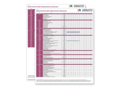 2025 ACHC Acute Care Facility Wall Trackers - ComplianceBinders.com